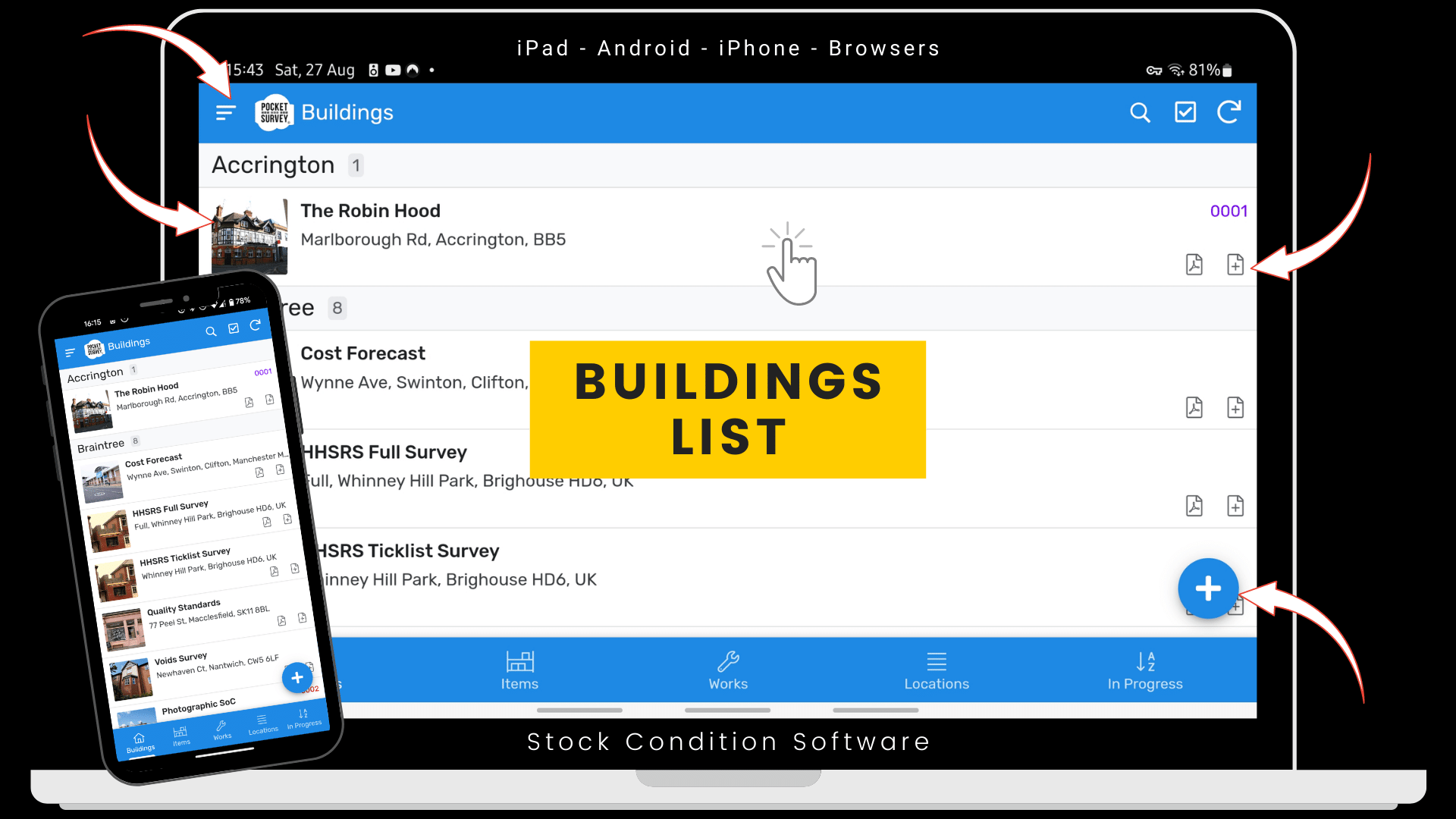 Stock Condition Software: Screenshot Tour: Housing Condition Tour
